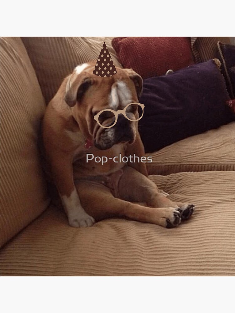 "Funny Sad dog Stickers " Sticker for Sale by Pop-clothes | Redbubble