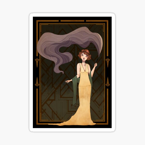 "Roaring twenties 20s print with magical wand" Sticker for Sale by ...