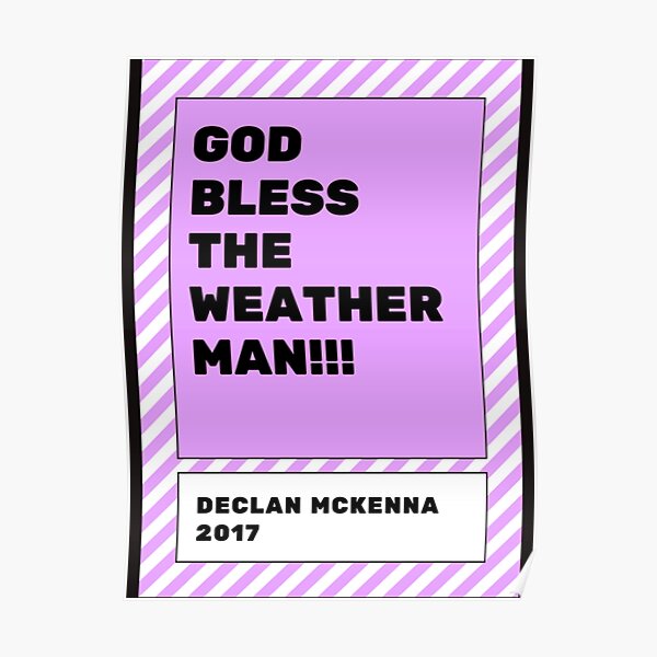 "Declan Mckenna Retro Album - God Bless the Weatherman!!! " Poster by ...
