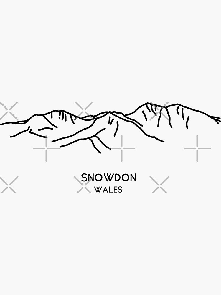 "Snowdon" Sticker by hcprice | Redbubble