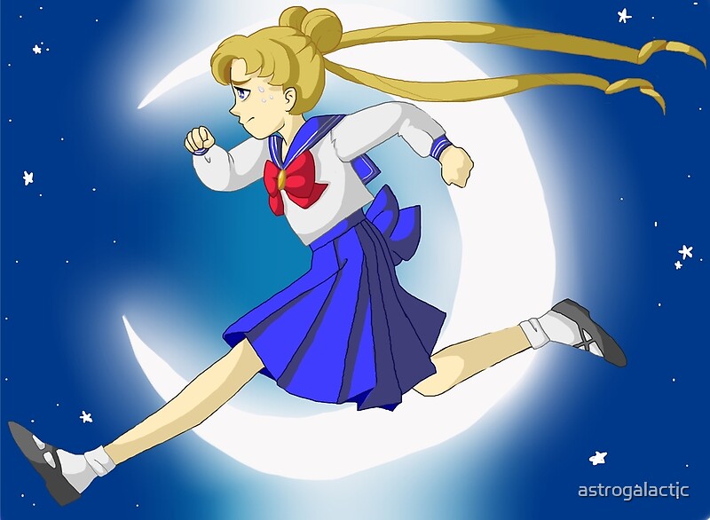 "Run Sailor Moon!" by astrogalactic | Redbubble