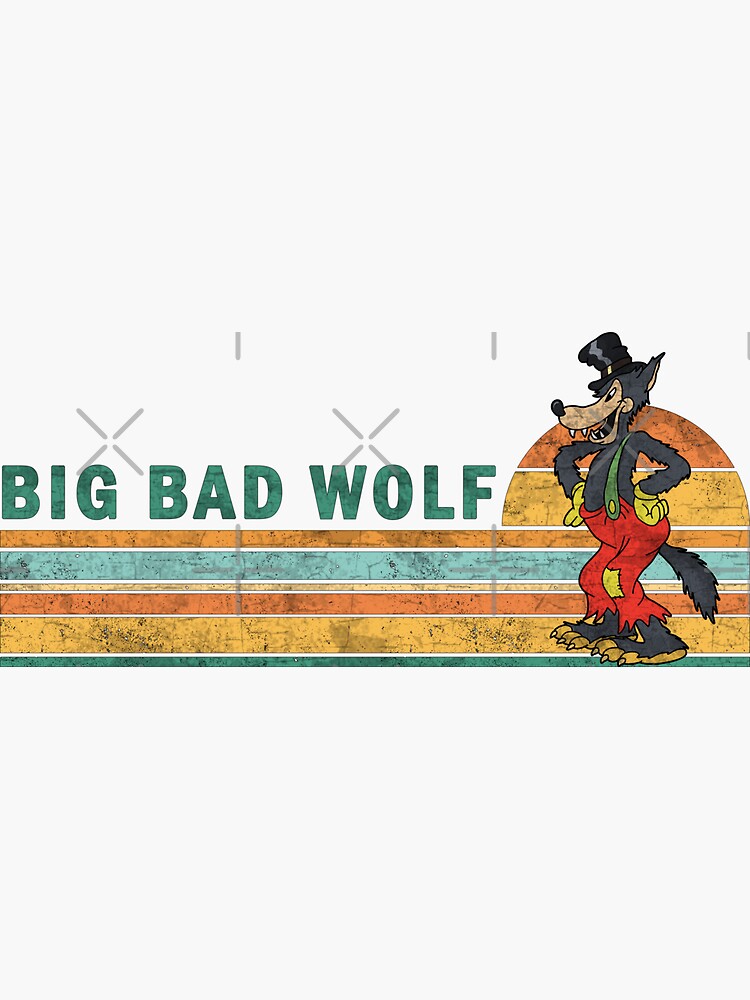 "Vintage Big Bad Wolf" Sticker for Sale by ValentinaHramov | Redbubble