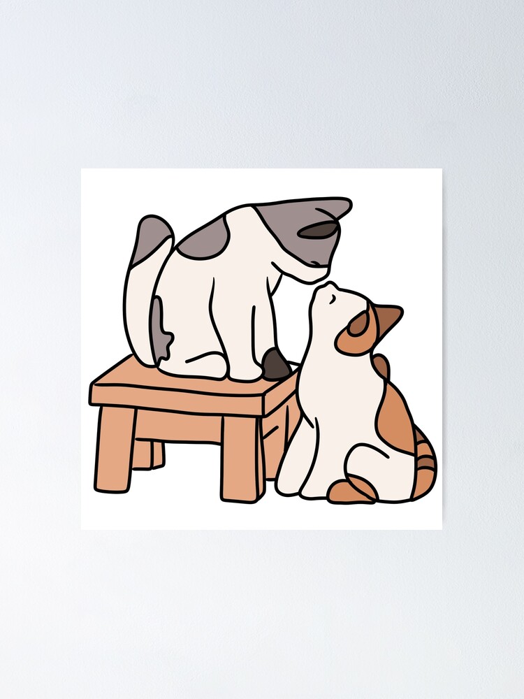 "Couple kitty" Poster for Sale by Bella510 | Redbubble