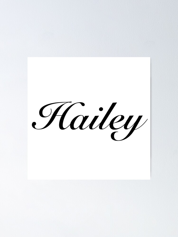 "Name Hailey Lettering black" Poster for Sale by Delandor | Redbubble