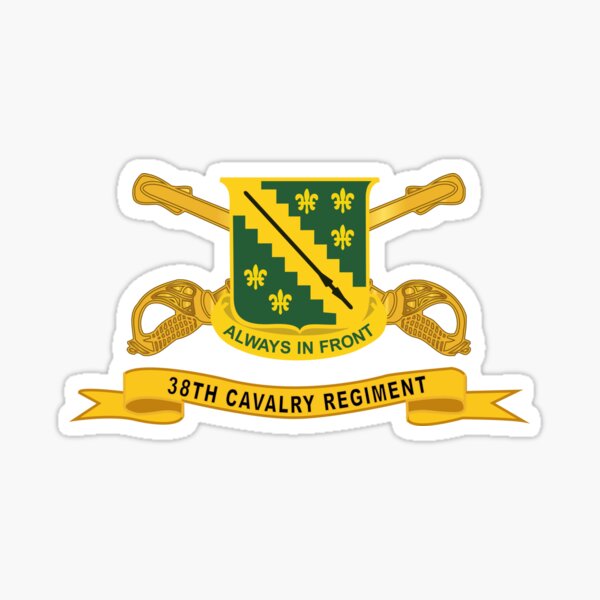 "Army - 38th Cavalry Regiment w Br - Ribbon X 300" Sticker for Sale by ...