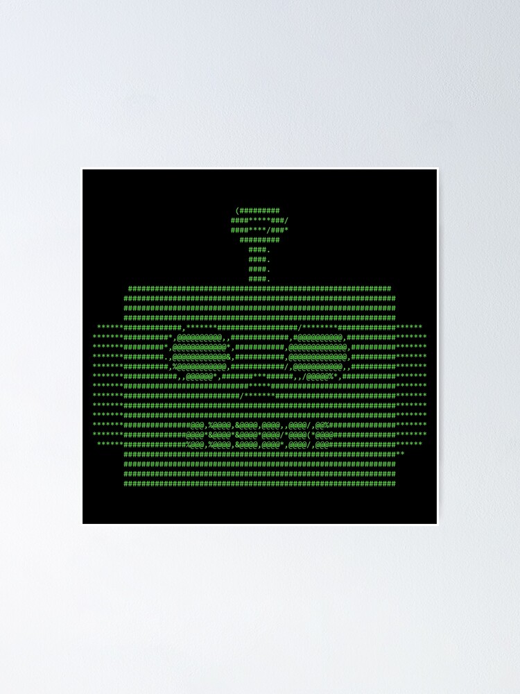 "Robot Emoji Ascii Art" Poster for Sale by typo-n-quotes | Redbubble