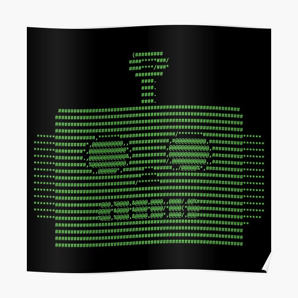 "Robot Emoji Ascii Art" Poster for Sale by typo-n-quotes | Redbubble