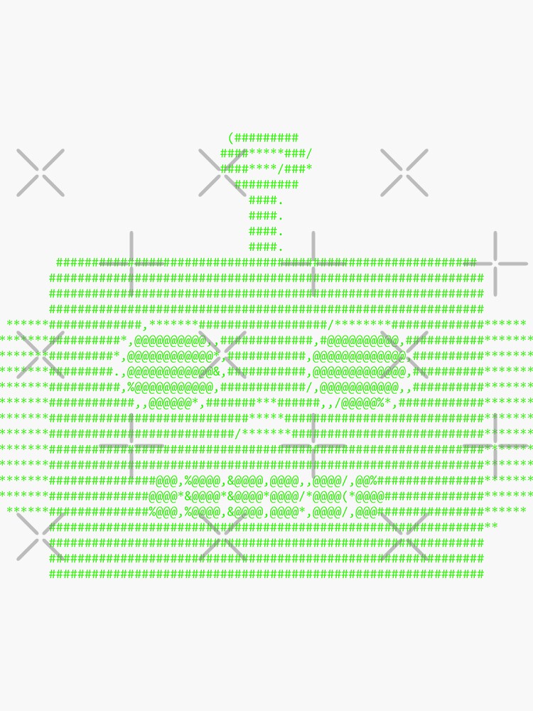 "Robot Emoji Ascii Art" Sticker for Sale by typo-n-quotes | Redbubble