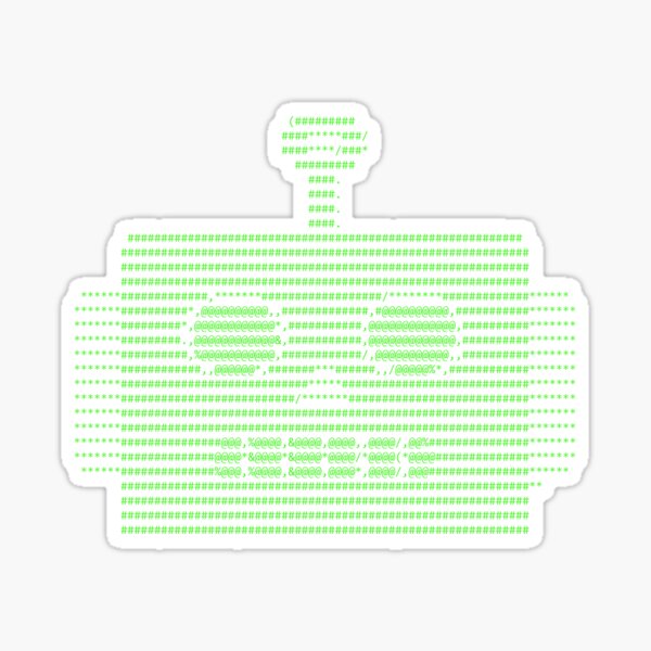 "Robot Emoji Ascii Art" Sticker for Sale by typo-n-quotes | Redbubble