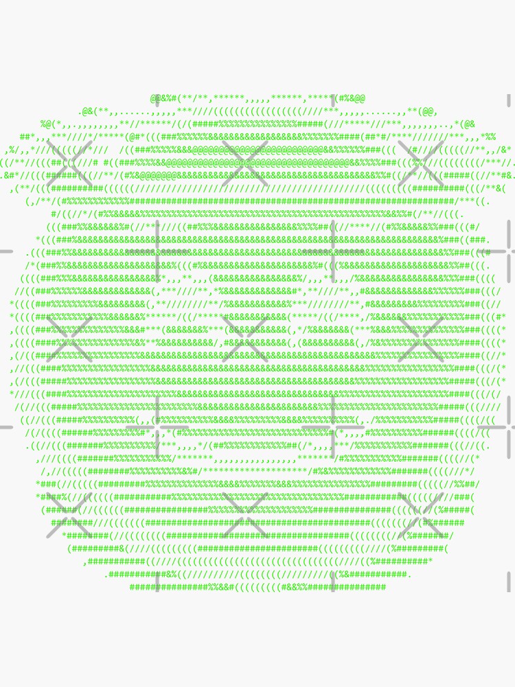 "Halo Emoji Ascii Art" Sticker for Sale by typo-n-quotes | Redbubble