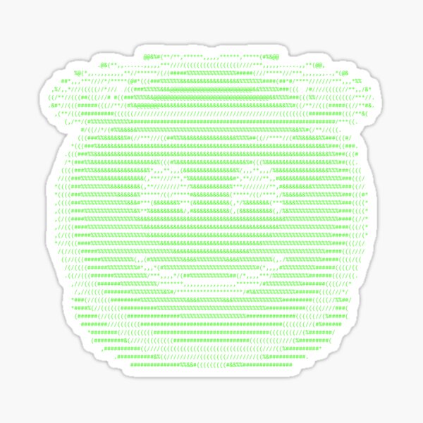 "Halo Emoji Ascii Art" Sticker for Sale by typo-n-quotes | Redbubble
