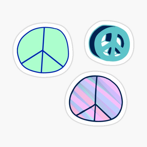 "Three Peace Signs" Sticker for Sale by SaradaBoru | Redbubble