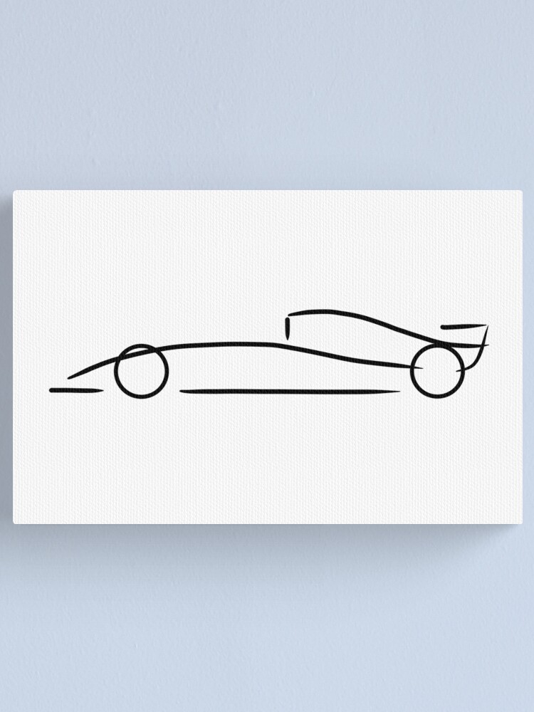 "Minimal F1 car drawing" Canvas Print for Sale by goshubh | Redbubble