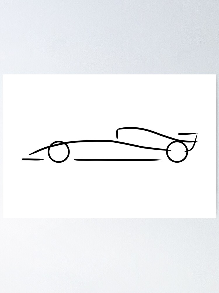 "Minimal F1 car drawing" Poster for Sale by goshubh | Redbubble