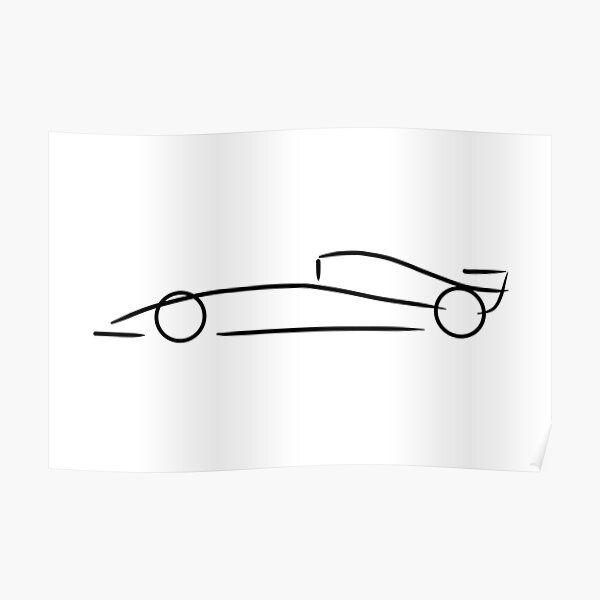 "Minimal F1 car drawing" Poster for Sale by goshubh | Redbubble