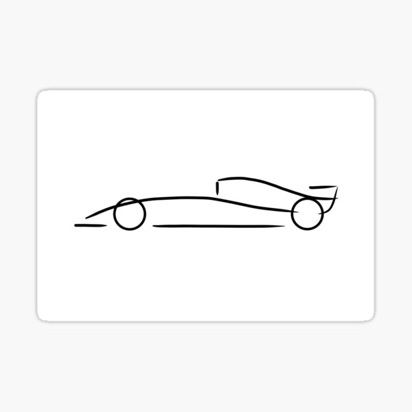 "Minimal F1 car drawing" Sticker for Sale by goshubh | Redbubble