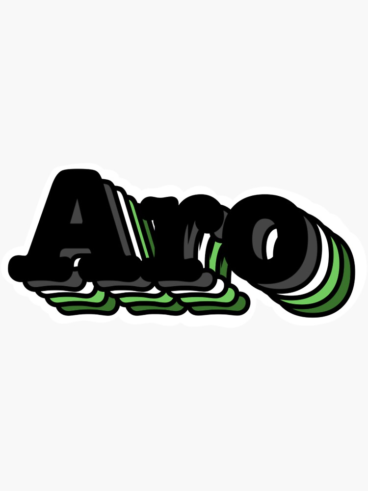 "Aro Word Sticker" Sticker by pleixdes | Redbubble