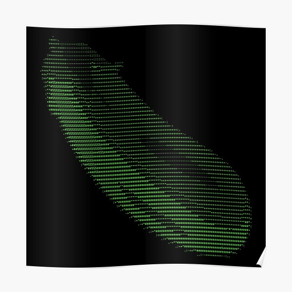 "Eggplant emoji Ascii Art" Poster by typo-n-quotes | Redbubble