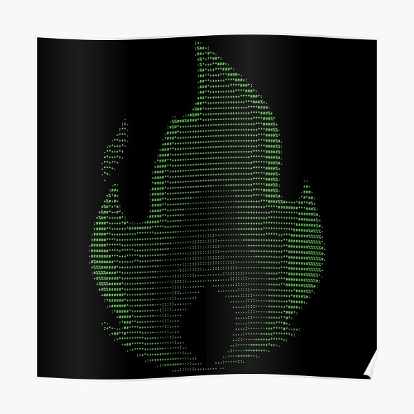 "Fire Emoji Ascii Art" Poster by typo-n-quotes | Redbubble