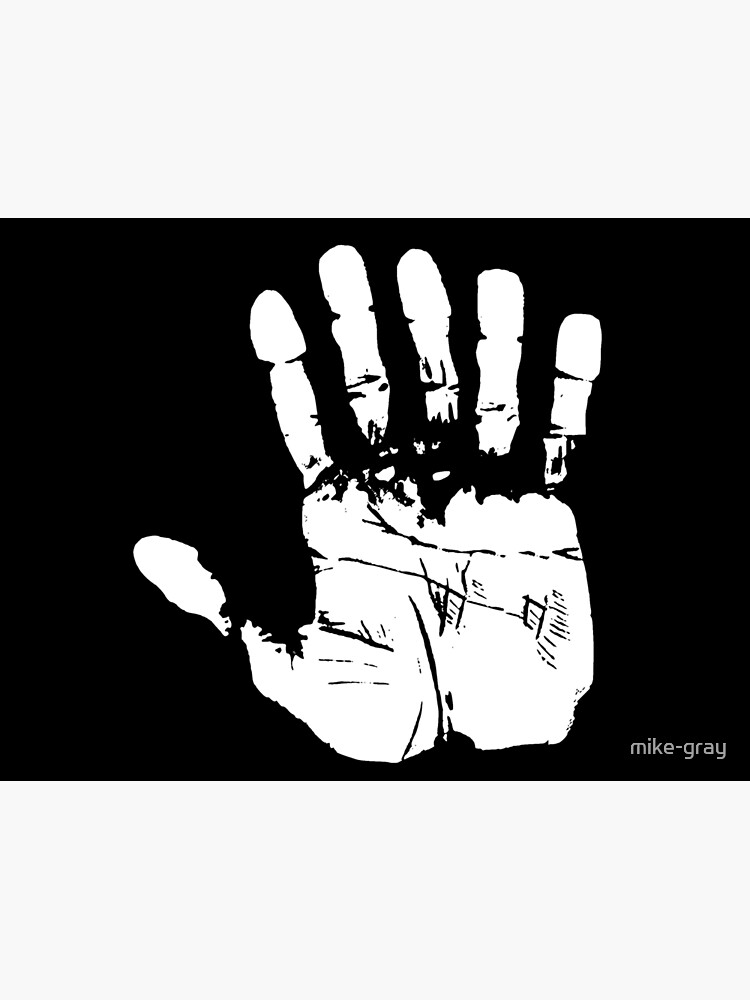 "Six Fingers of Fun - 6 Finger Hand - Black and White Handprint" Poster ...