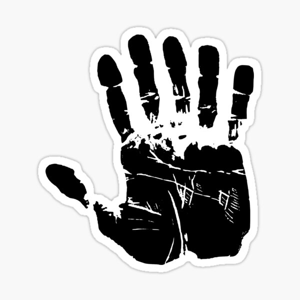 "Six Fingers of Fun - 6 Finger Hand - Black and White Handprint ...