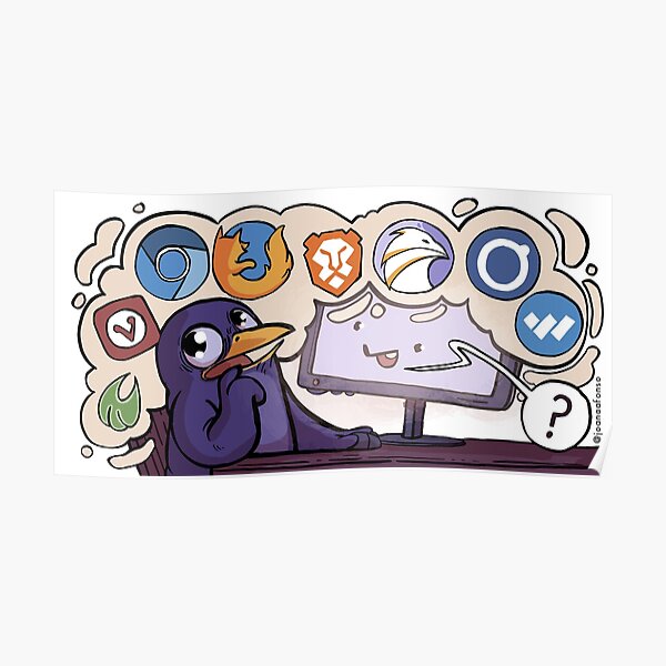 "#84 - Browsers Open Source" Poster by linuxtech | Redbubble