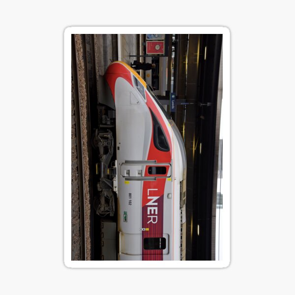 "LNER Azuma 801 high speed train at Leeds Station" Sticker for Sale by ...