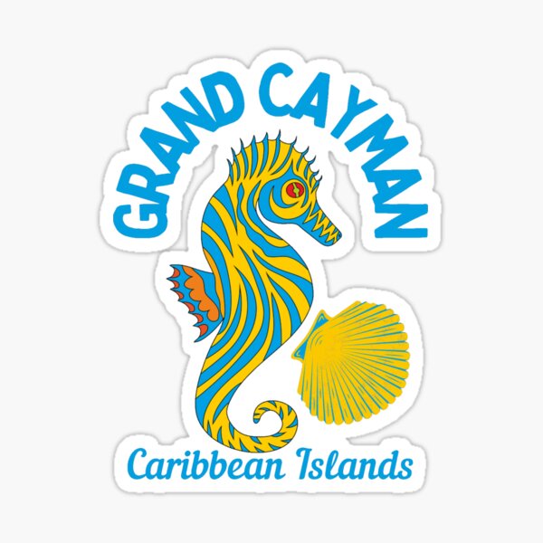 "Bright Caribbean Island Grand Cayman, Blue Text- Beach / Vacation ...