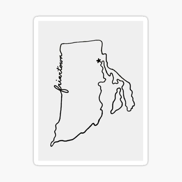 "Rhode Island outline" Sticker by jaimemurphy | Redbubble