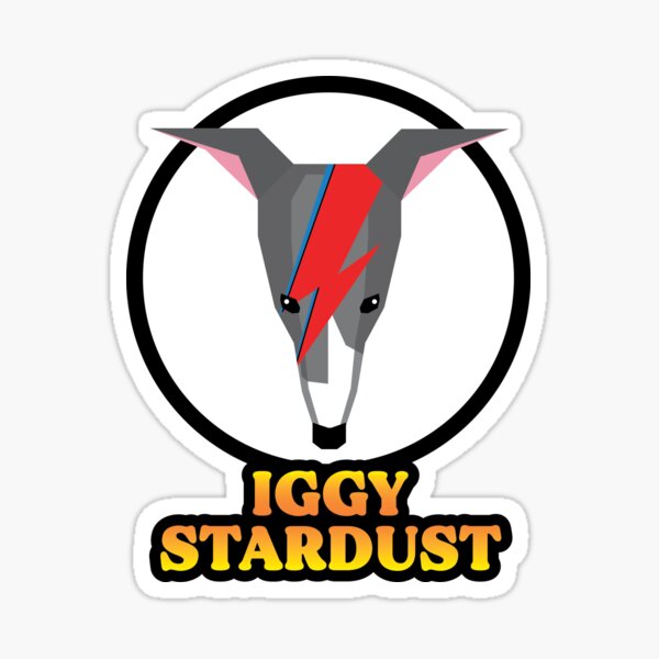 ""Iggy Stardust" graphic" Sticker by CorvusStudios | Redbubble