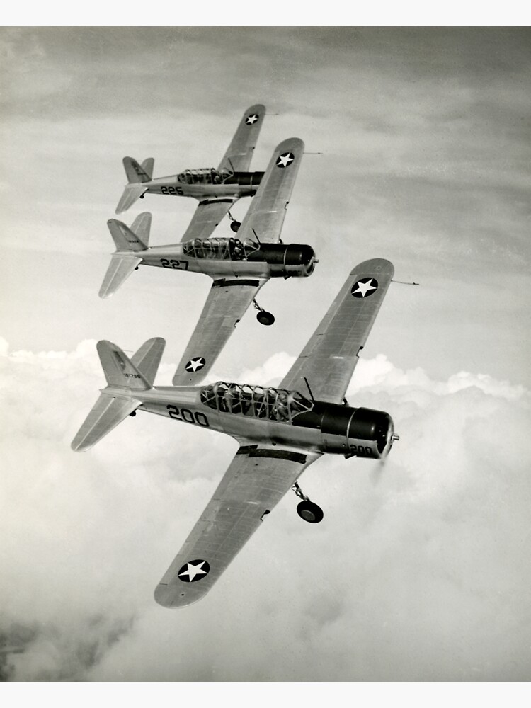 "WWII Vultee Valiant Aircraft in Flight" Sticker for Sale by ...