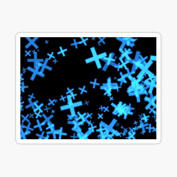 "Plus soft neon blue" Sticker for Sale by CosmicAnimation | Redbubble