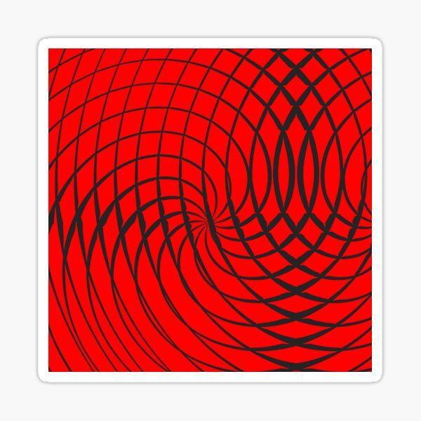 "Abstract Electric Wave Pattern in Red and Black" Sticker by Studio-AJ ...
