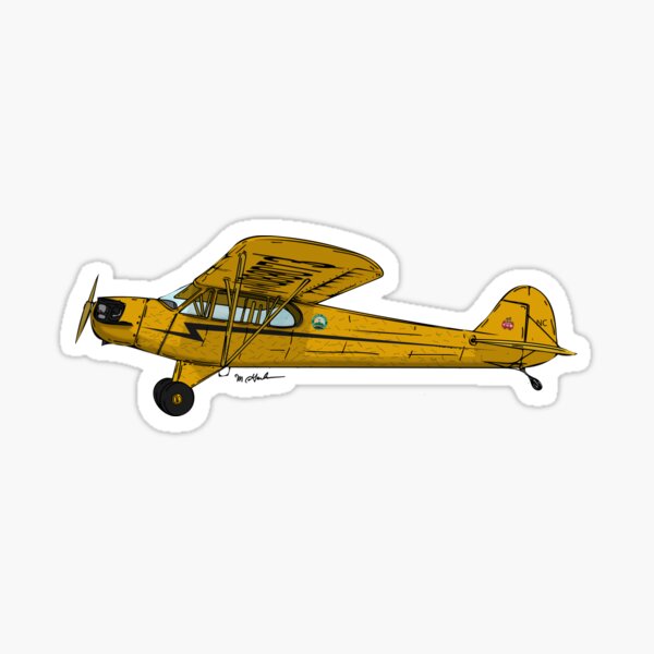 "Piper Cub NC88073" Sticker for Sale by Statepallets | Redbubble