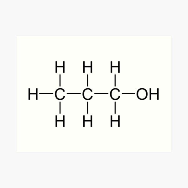 "Propanol C3H7OH C3H8O" Art Print for Sale by Zeeph | Redbubble