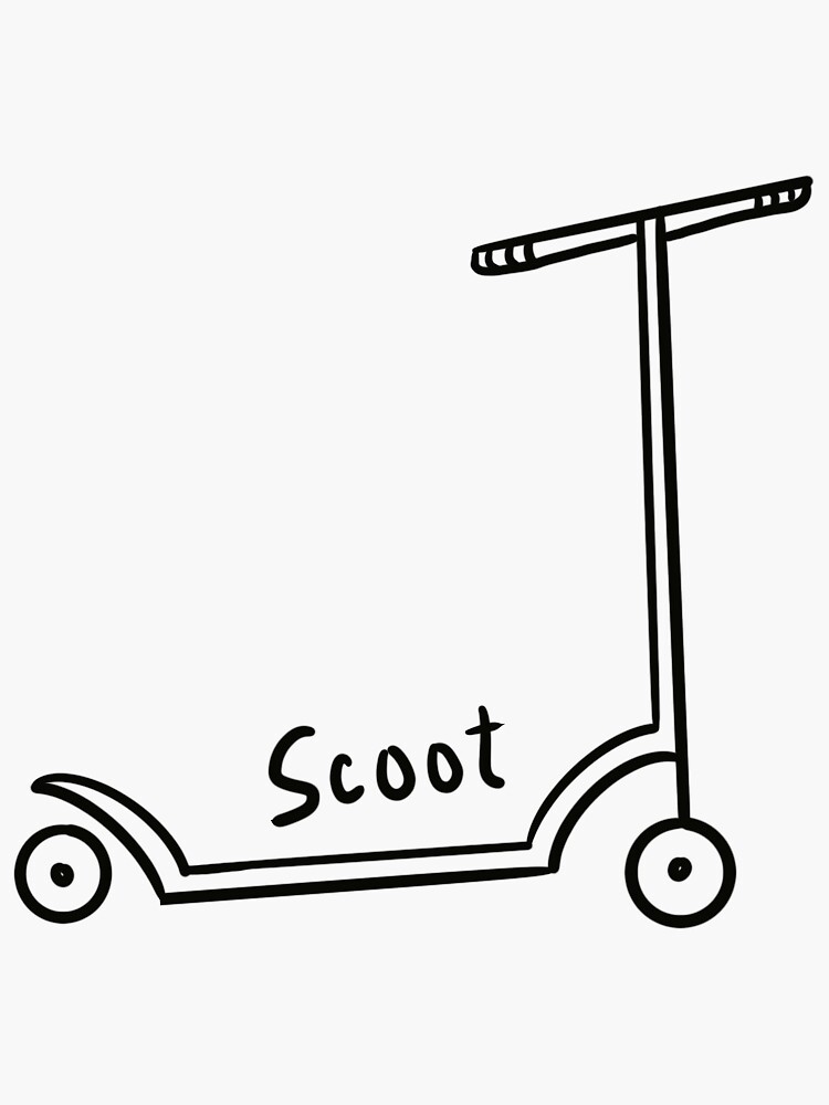 "Scoot logo" Sticker for Sale by Britgreenlee | Redbubble