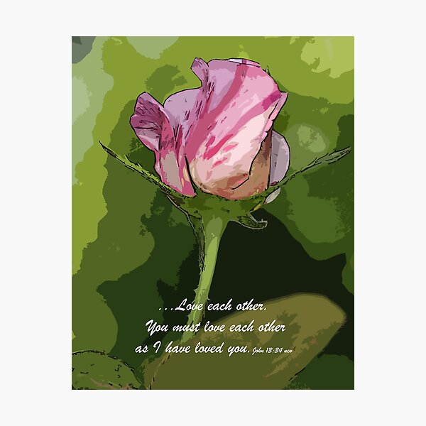 Lámina fotográfica «Ámense uno al otro, un bastón de caramelo, un ...