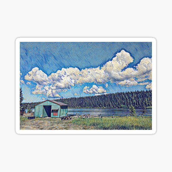 "Boat shack" Sticker by Generic-alaskan | Redbubble