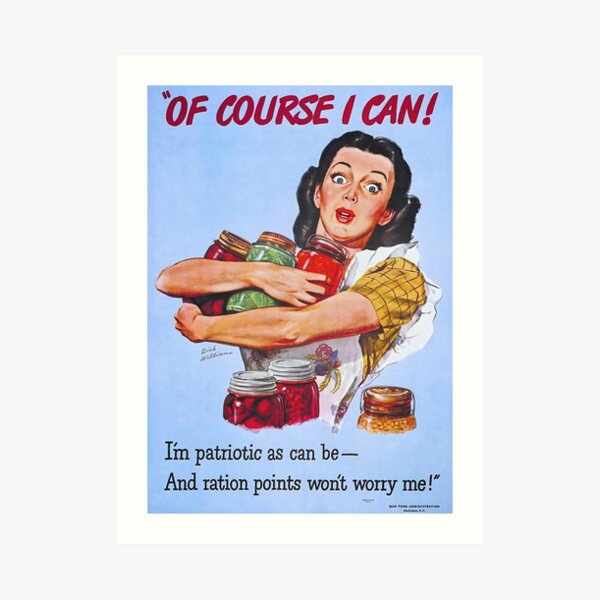 "Brightened and Restored Food Ration Propaganda Poster during World War ...