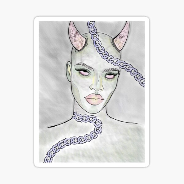 "Chained" Sticker for Sale by darkdazeprints | Redbubble
