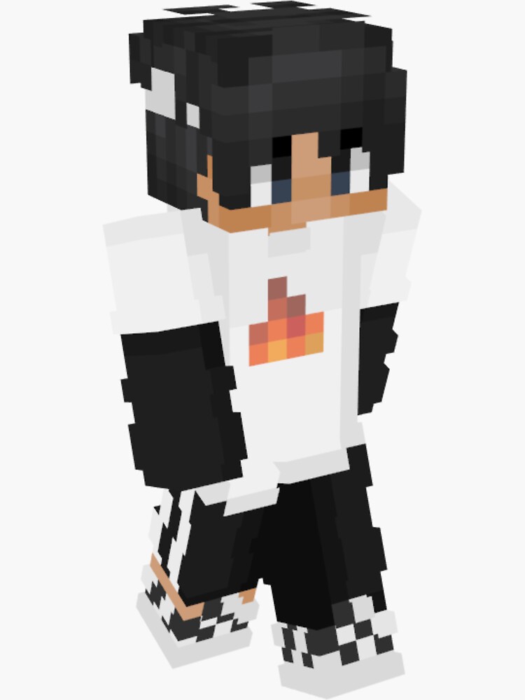 "Sapnap Minecraft Skin" Sticker for Sale by ChocolateColors | Redbubble