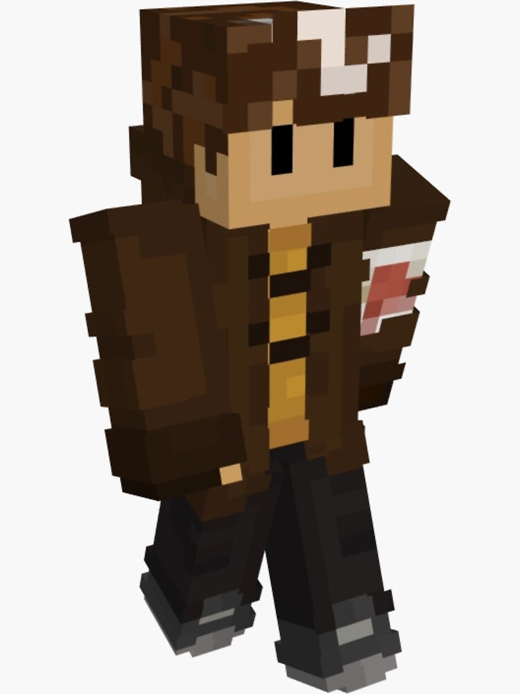 "Wilbur Soot Minecraft Skin" Sticker for Sale by ChocolateColors ...