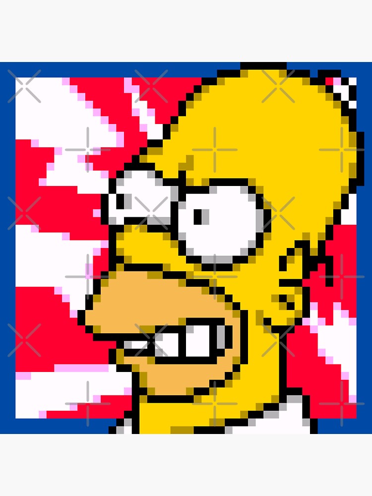"Homer Sprite" Sticker by SpriteGuy95 | Redbubble
