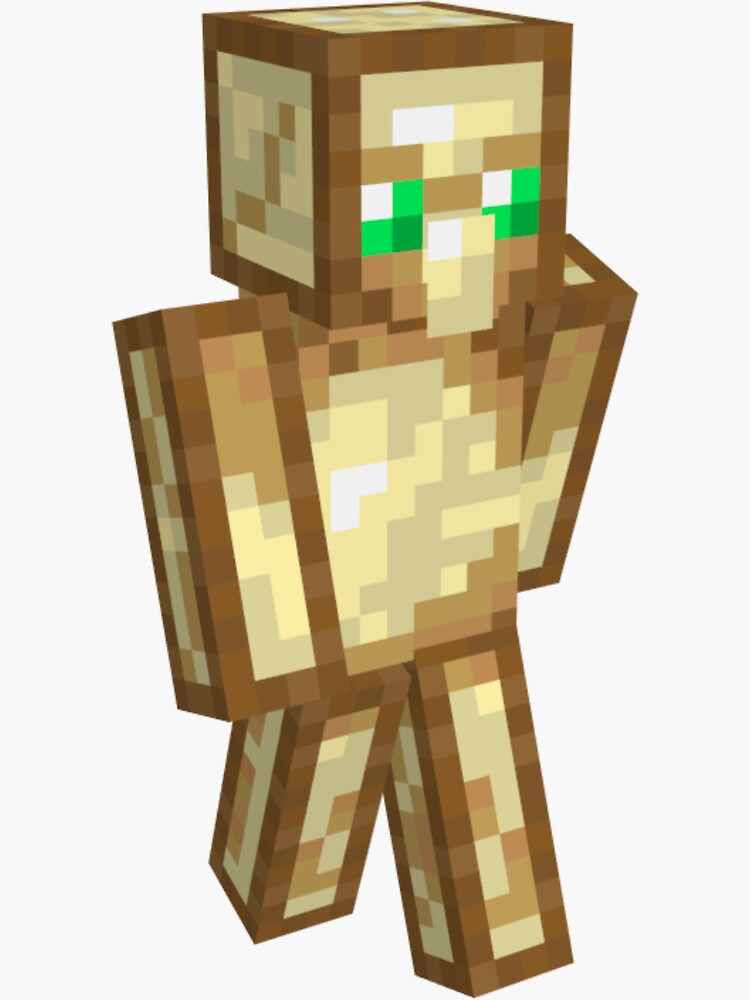 "Foolish Minecraft Skin" Sticker for Sale by ChocolateColors | Redbubble