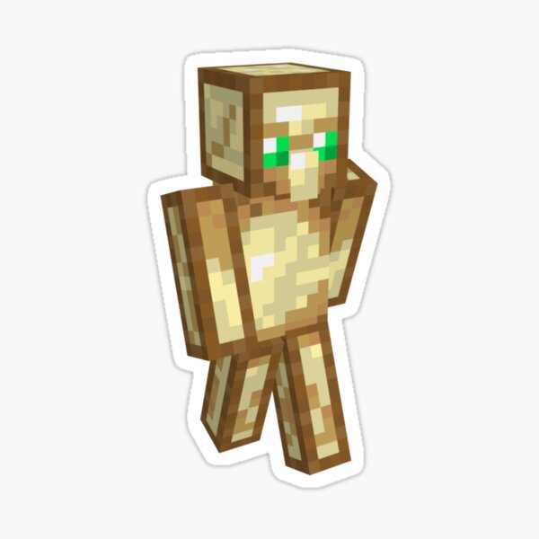 "Foolish Minecraft Skin" Sticker for Sale by ChocolateColors | Redbubble