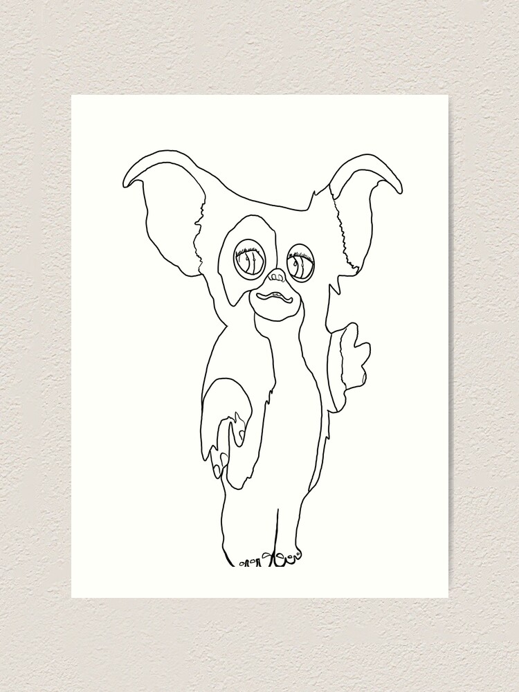 "Bella AMG - Gizmo (Black Outline Version) " Art Print for Sale by ...