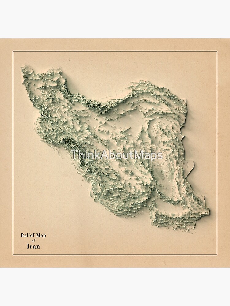 "Iran Relief Map 3D digitally-rendered" Poster for Sale by ...