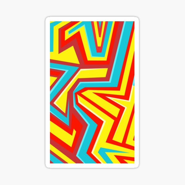 "Zig Zag Geometric" Sticker by MsEmbassadorG | Redbubble