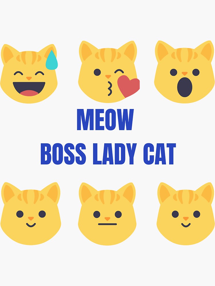 "Cute boss lady cat" Sticker by CUMMINGS12 | Redbubble