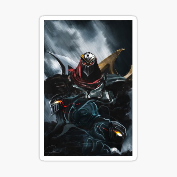 "Zed Painting" Sticker for Sale by jgmoisesart | Redbubble